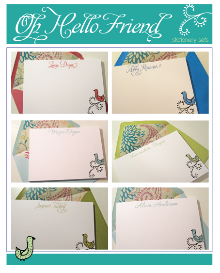 Hello Friend Stationery Sets - A&P Design